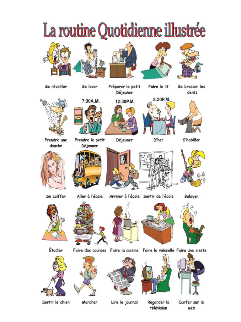 A1 La routine quotidienne | PDF