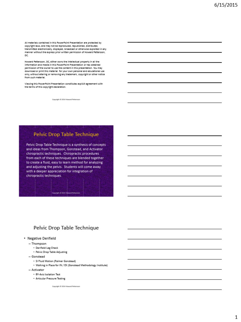 Pelvic Drop Table Technique | PDF | Pelvis | Anatomical Terms Of Motion