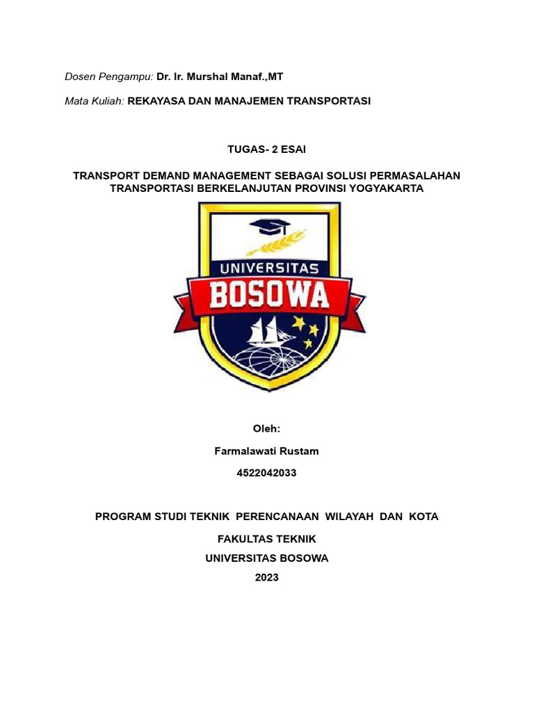 Farmalawati Rustam-T2 M&R Transport | PDF