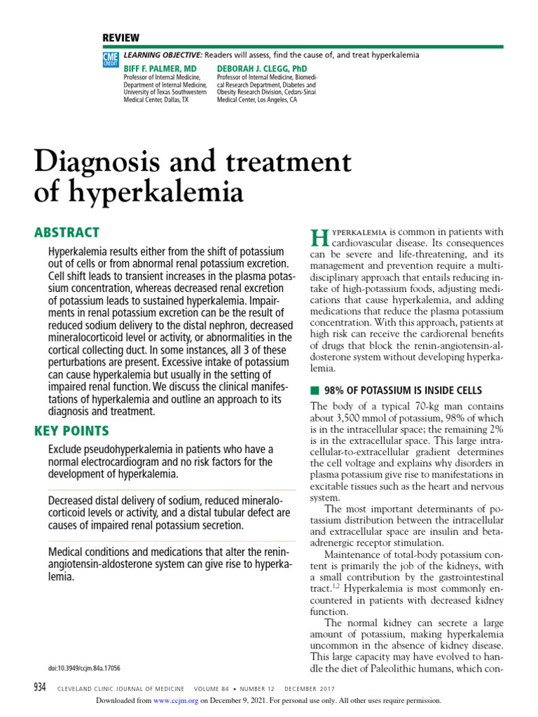 Hyperkalemia | PDF