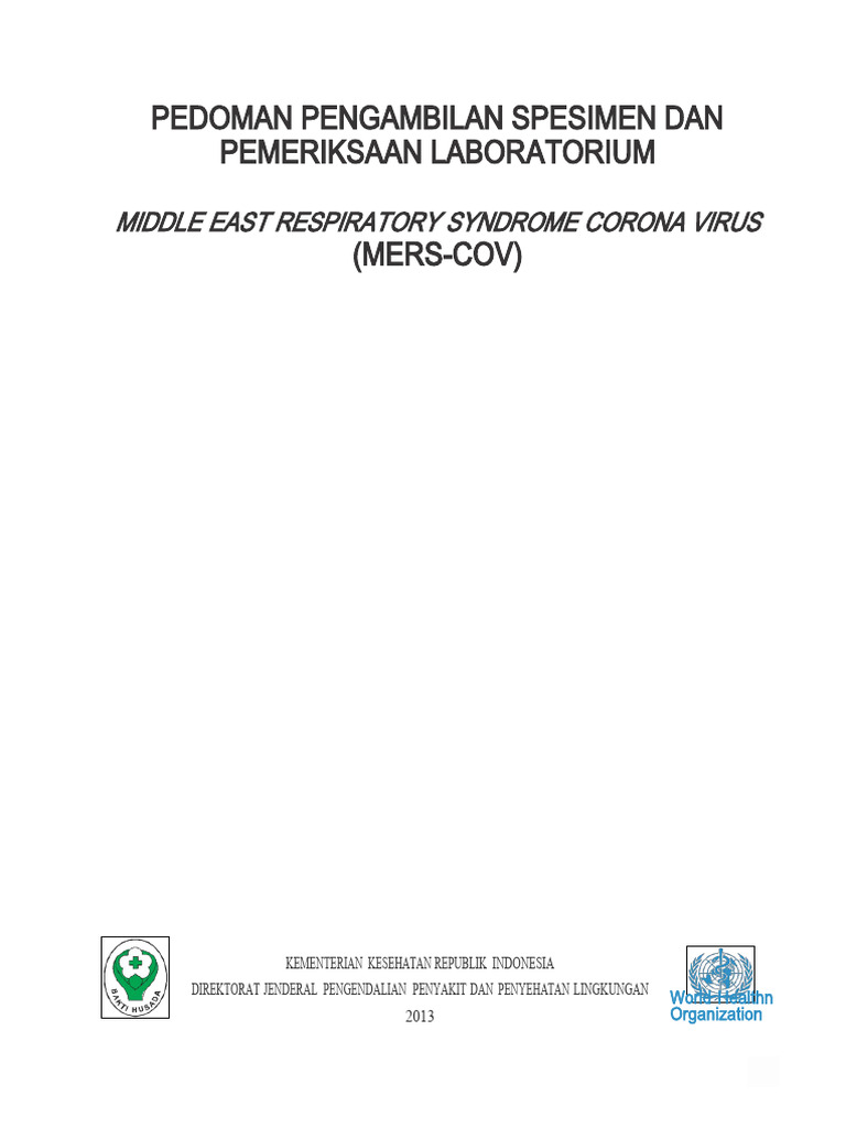 3 Pedoman Pengambilan Spesimen Dan Pemeriksaan Laboratorium Mers Cov | PDF | Sains & Matematika