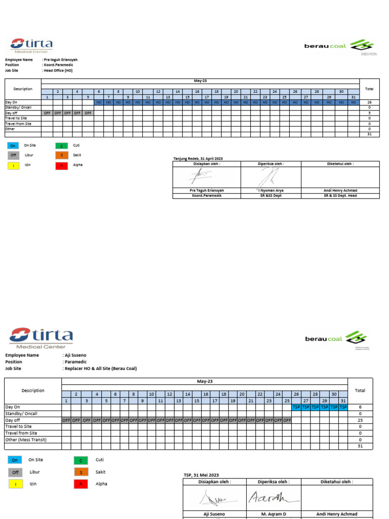 Time Sheet All Paramedic TMC | PDF