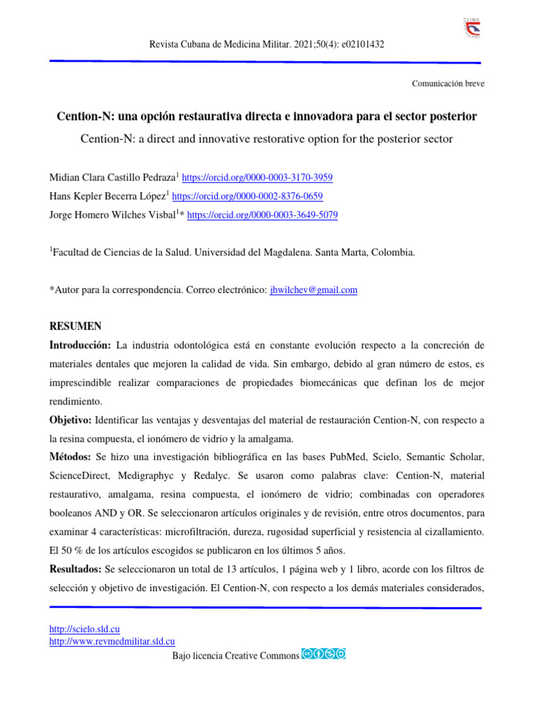 Cention-N: Innovador Material Restaurativo Dental | PDF | Materiales ...