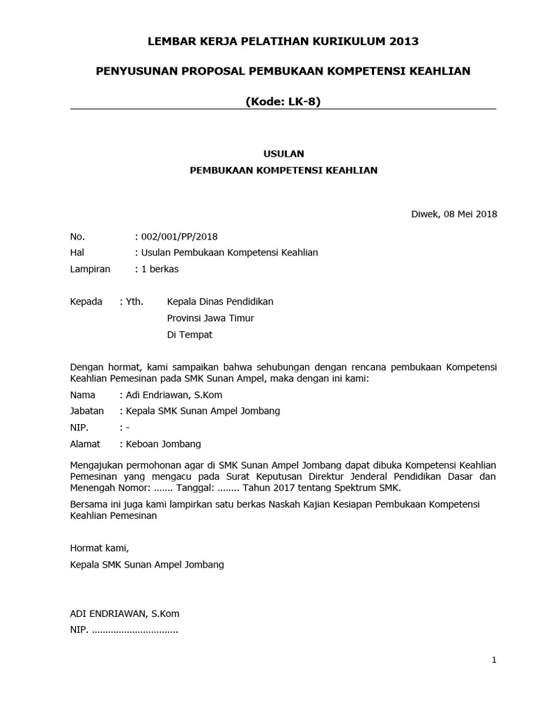 LK-8 Penyusunan Proposal Pembukaan-1 | PDF