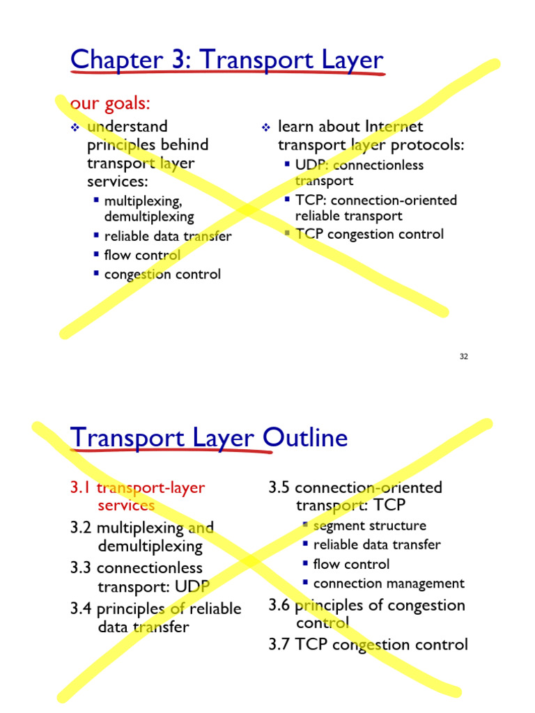 Chapter 3: Transport Layer: Our Goals | PDF | Port (Computer Networking) | Transmission Control ...
