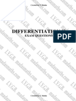 Differentiation Exercises and Solutions | PDF