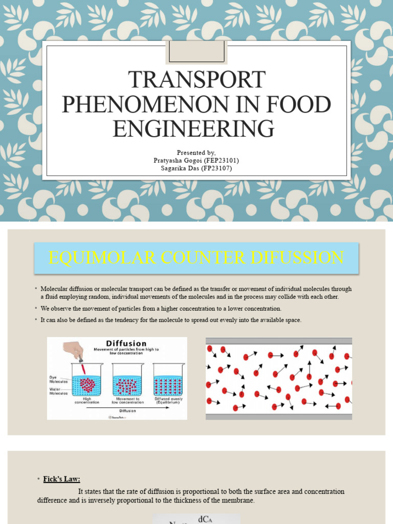 NC Presentation | PDF | Diffusion | Cell Membrane