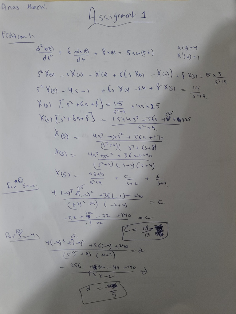 Control Assignment 1 | PDF