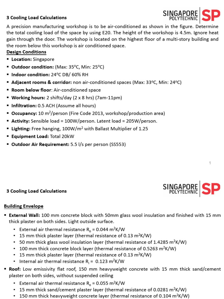 Heat Load Calculation Tutorial | PDF