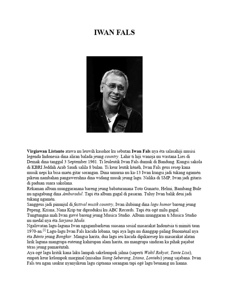 Biografi Iwan Fals | PDF