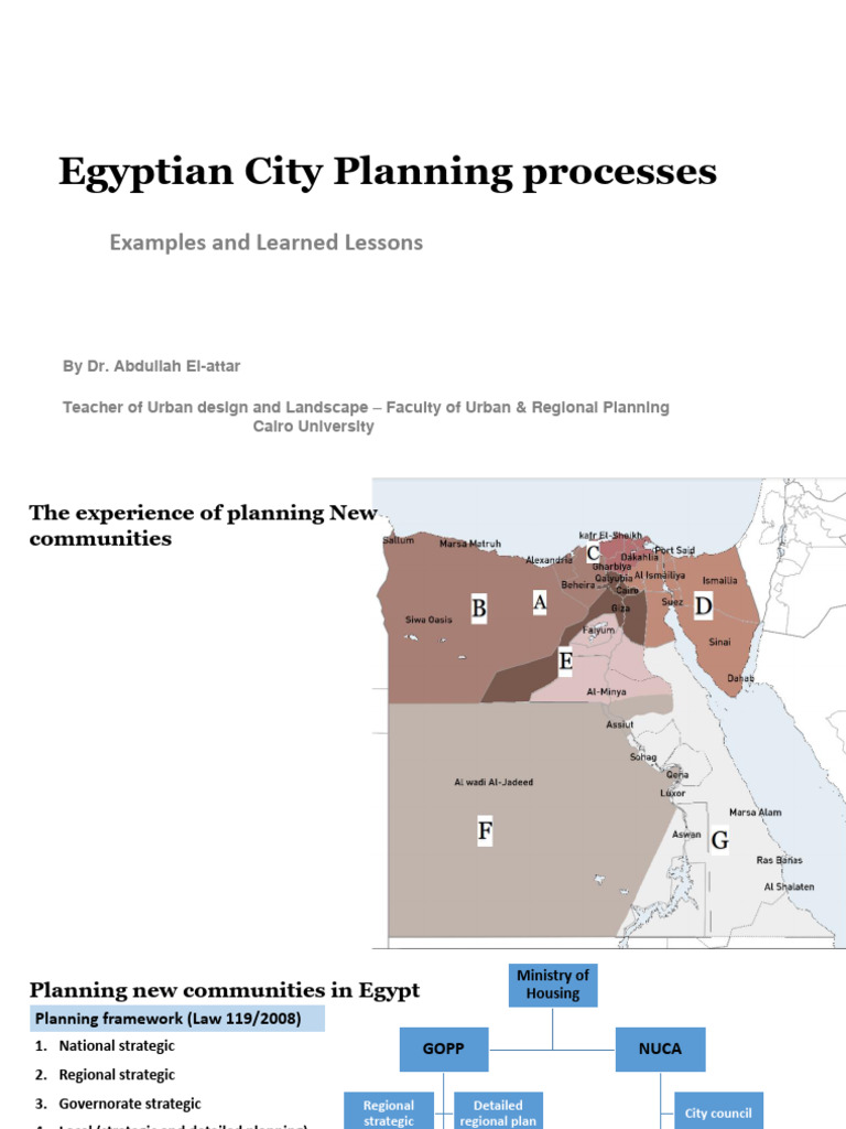 City Planning Ptocesses in Egypt | PDF | Cairo | Urban Planning
