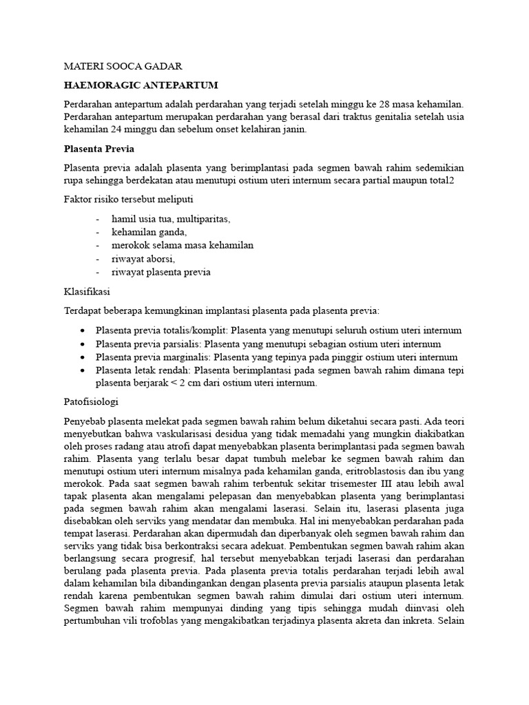 Materi Sooca Gadar Fix | PDF