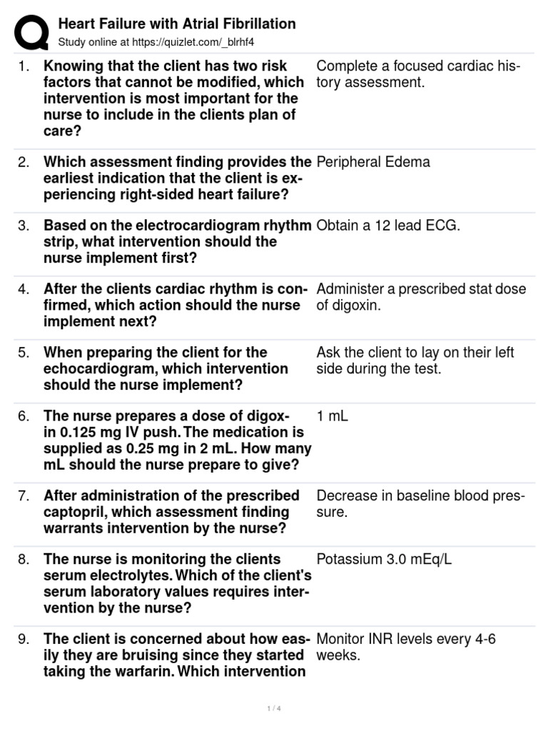 Heart Failure and Atrial Fibrillation | PDF | Heart | Heart Failure
