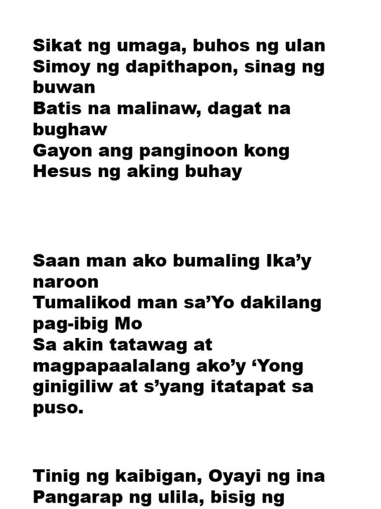 Hesus Ng Aking Buhay | PDF Hesus Ng Aking Buhay | PDF