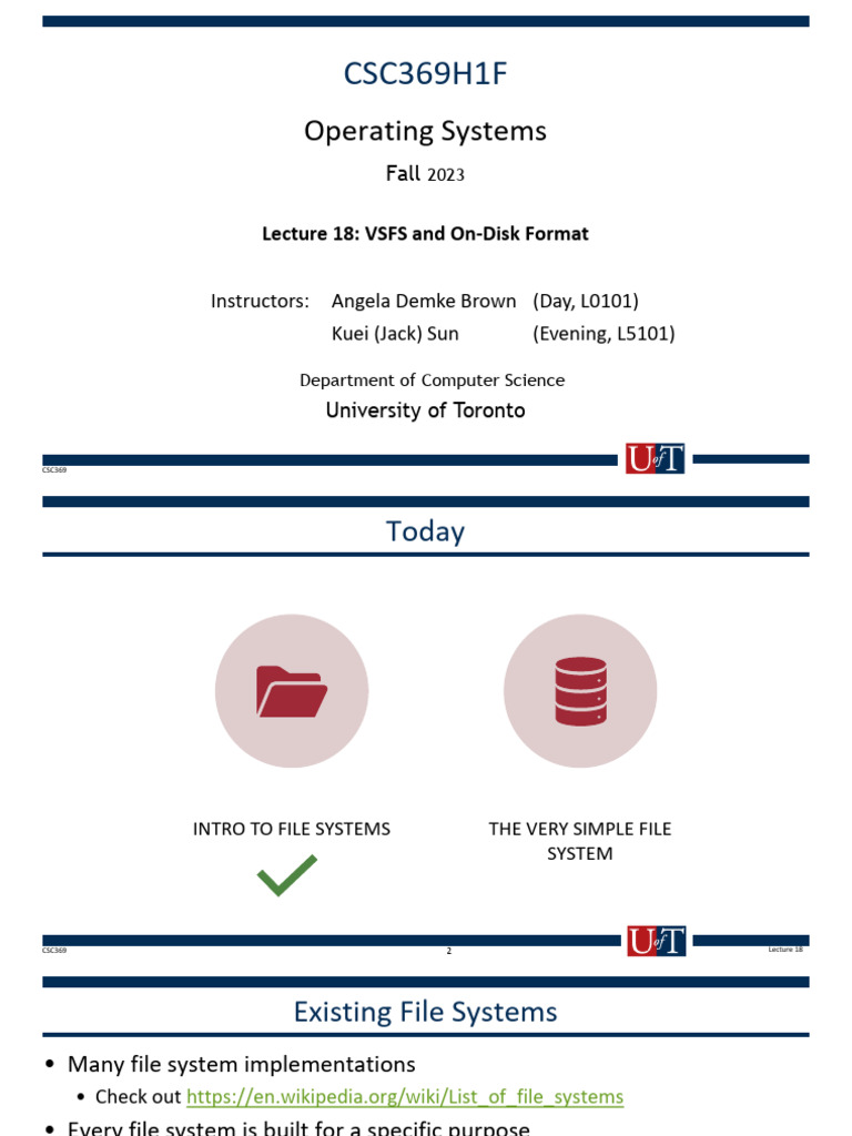 L18 VSFS and FSFormat | PDF