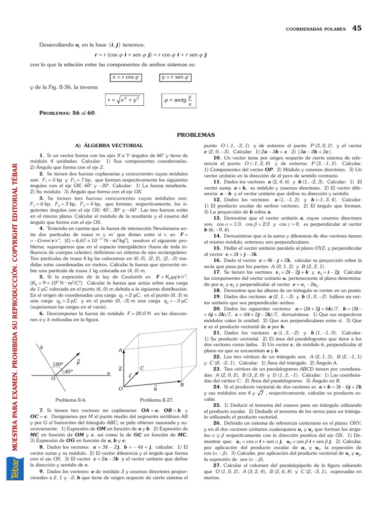 algebra vectorial | PDF | Vector Euclidiano | Triángulo