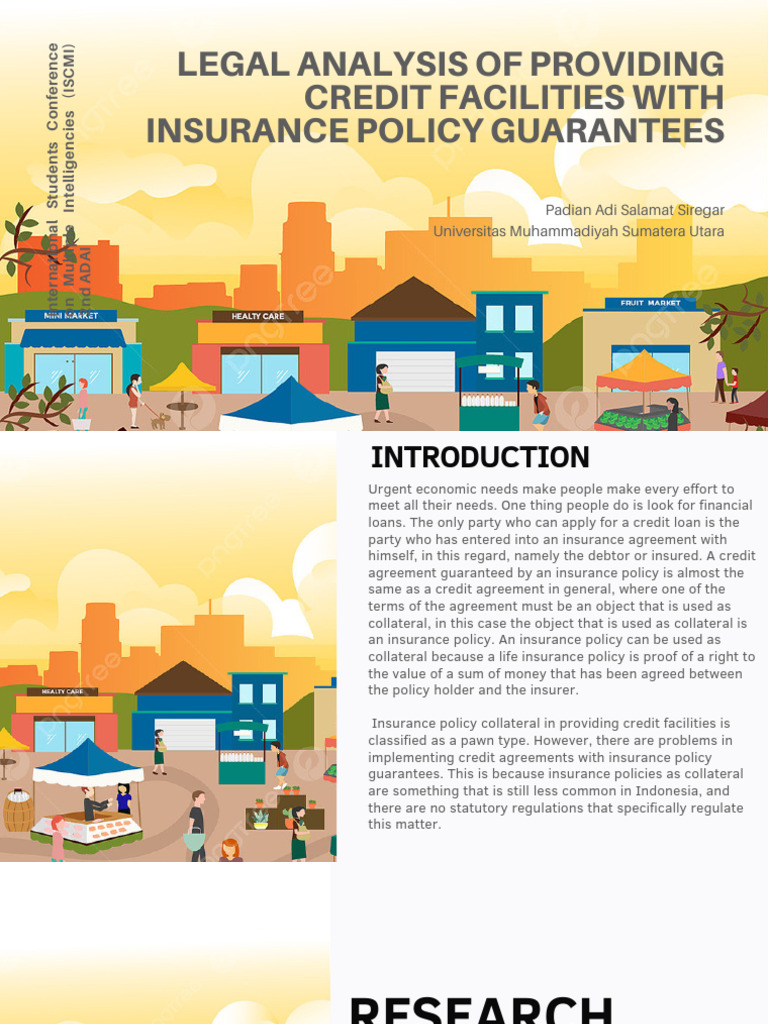 Legal Analysis of Providing Credit Facilities With Insurance Policy ...