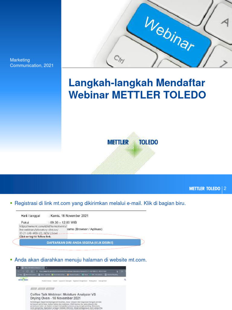 Langkah-Langkah Mendaftar Webinar MT | PDF