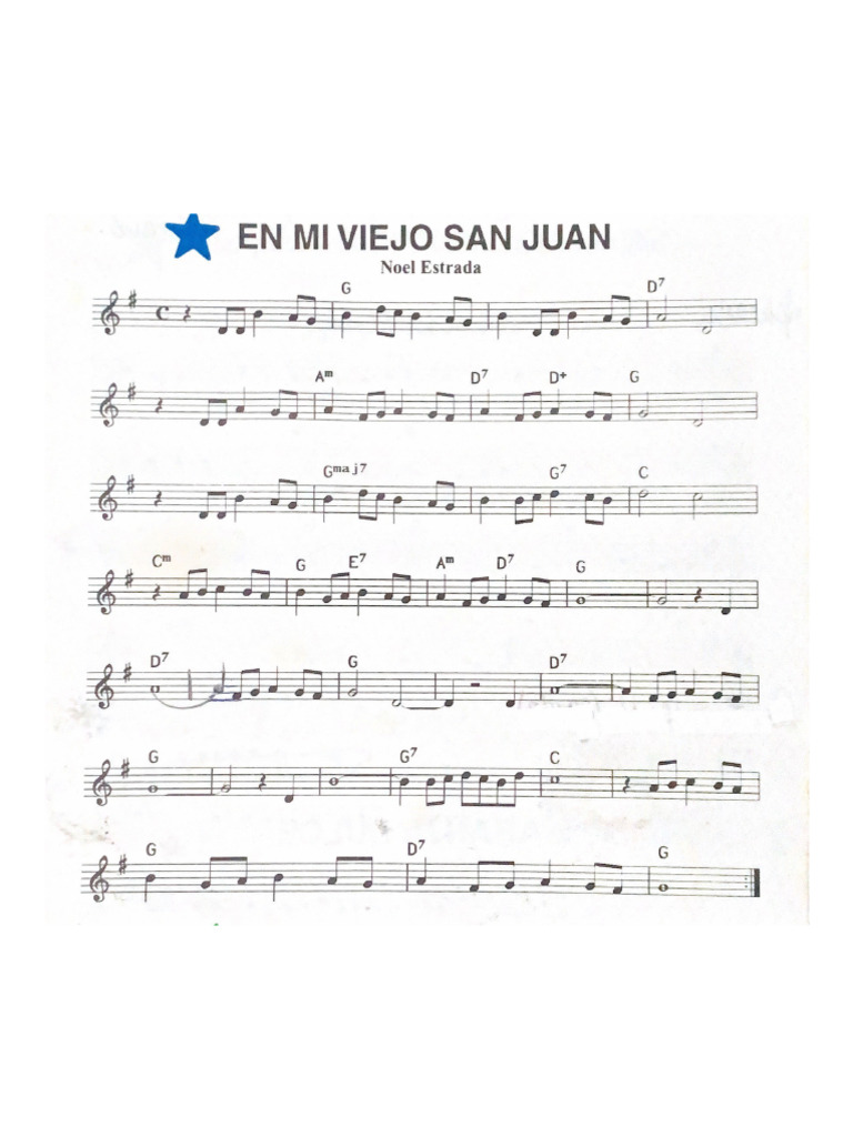 En Mi Viejo San Juan (Flauta Dulce) | PDF