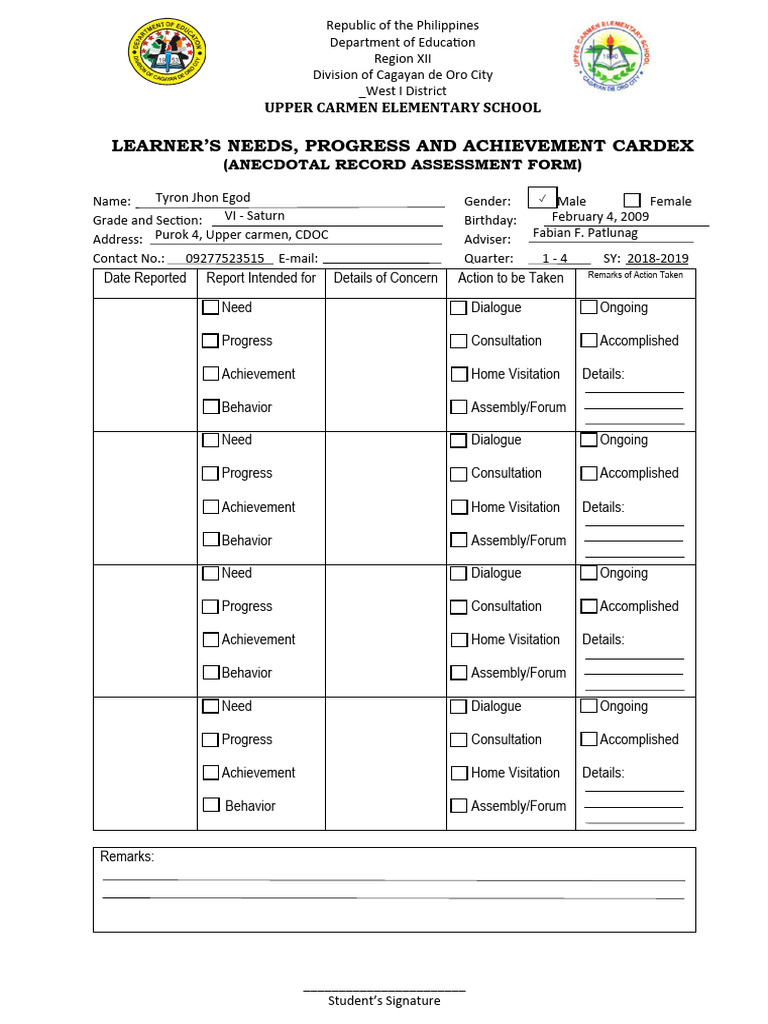 Anecdotal-Record RPMSModule12 | PDF | Career & Growth