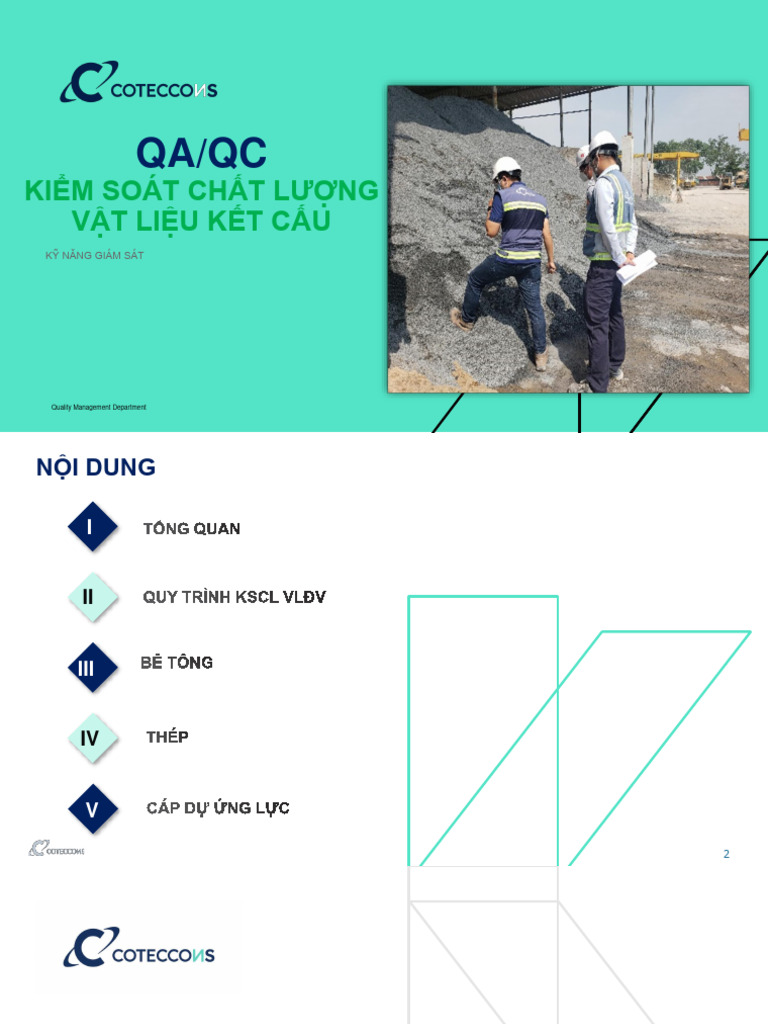 Sổ tay kiểm soát chất lượng vật liệu kết cấu QA, QC | PDF