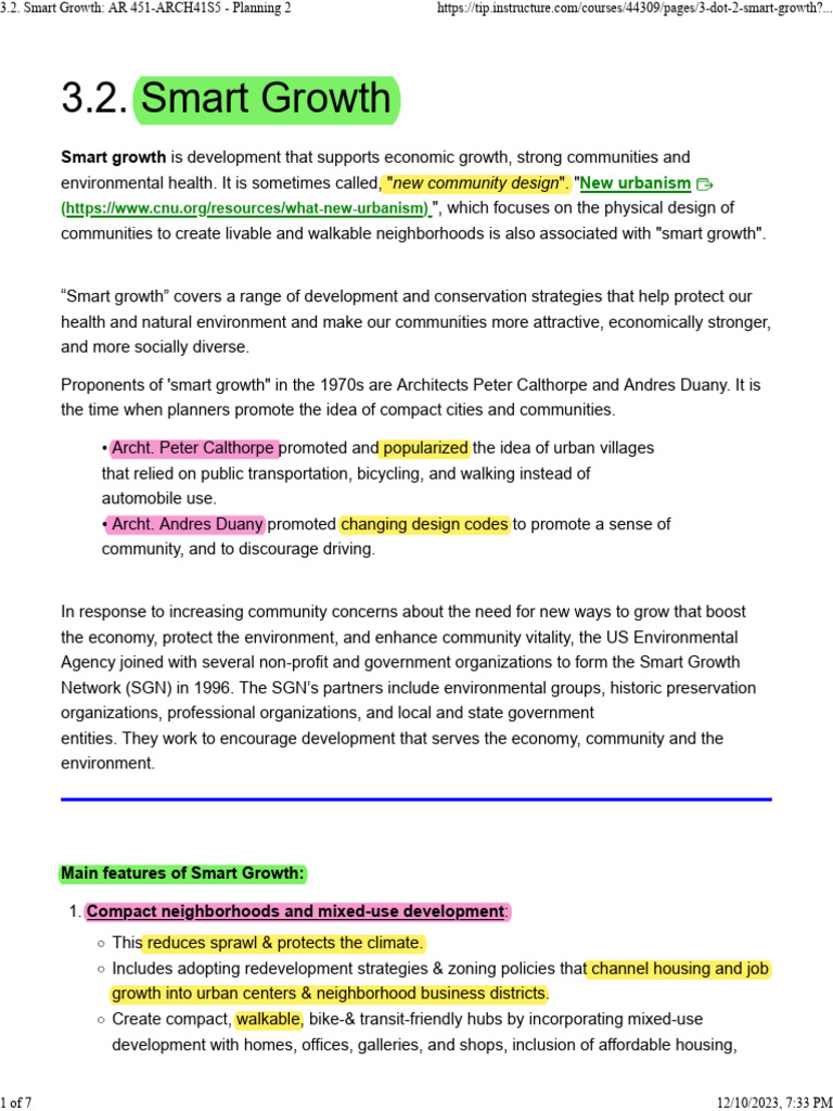 3.2 Smart Growth | PDF | Urban Sprawl | Urbanization