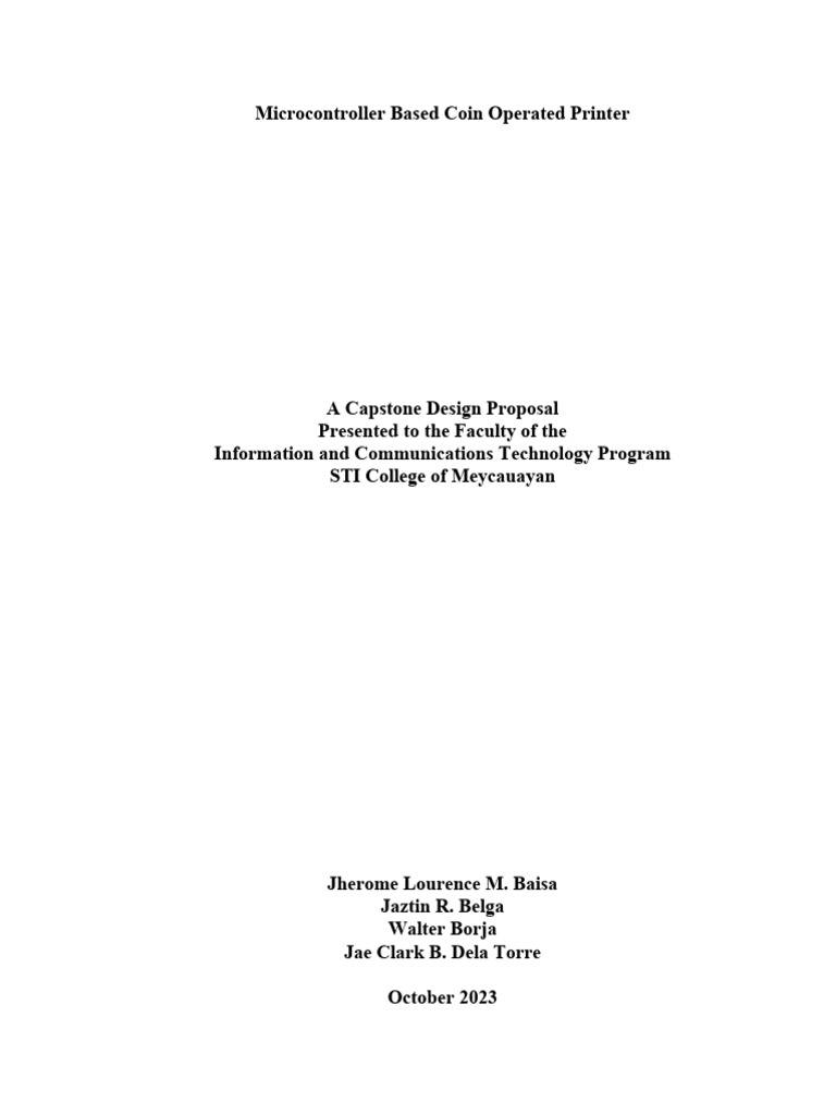 Microcontroller-Based-Coin-Operated-Printer | PDF