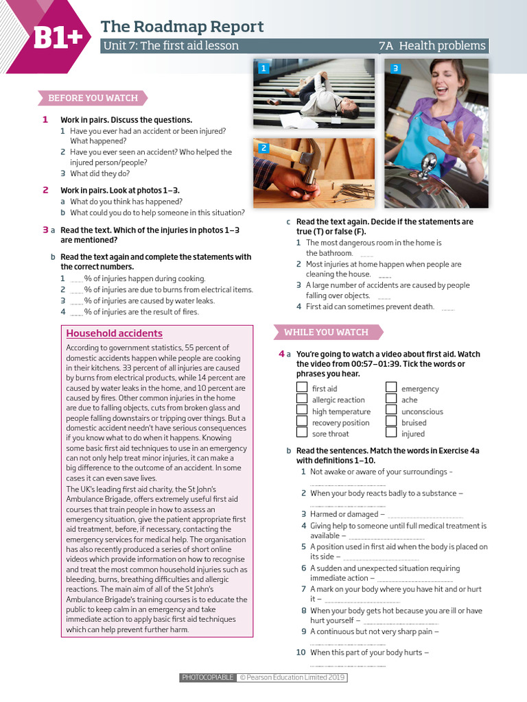 ROADMAP Report B1+ Worksheet Unit (7) | PDF