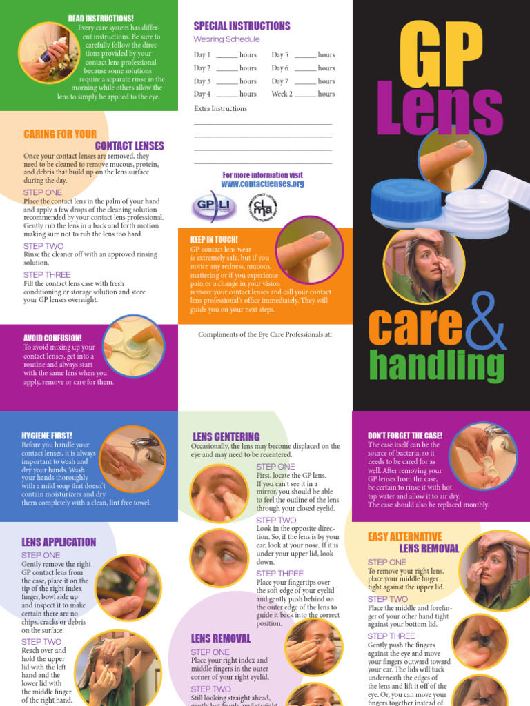 GP Lens Care Brochure Final 1 | PDF | Contact Lens | Eye