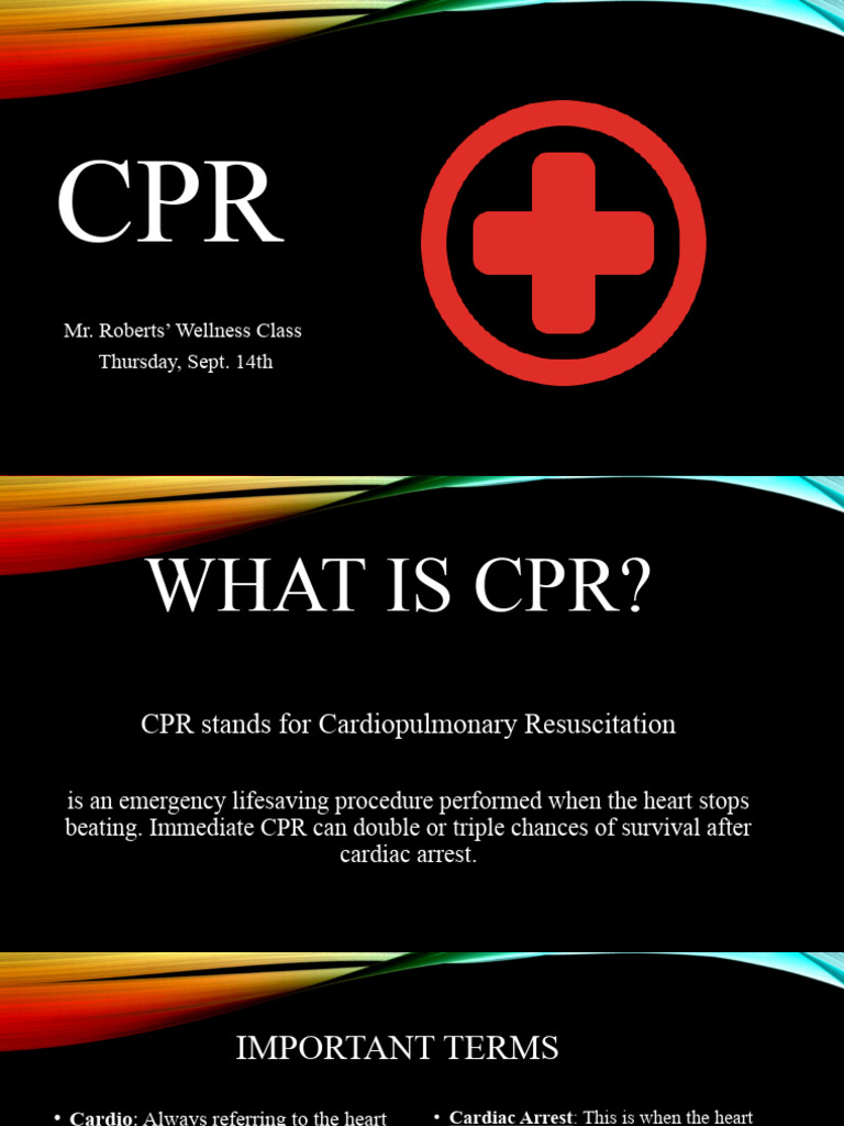 CPR Powerpoint | PDF | Cardiopulmonary Resuscitation | Cardiac Arrest