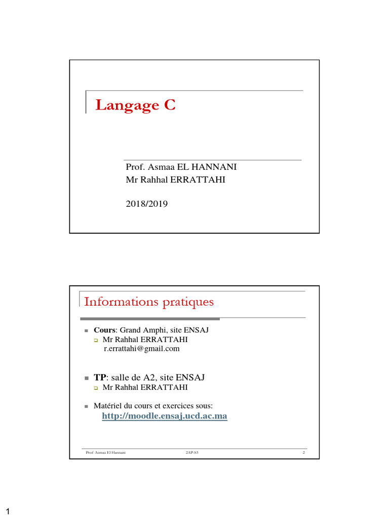 Language C | PDF | Programmation informatique | C (Langage de programmation)
