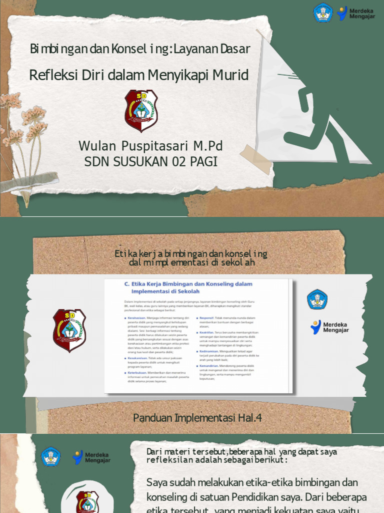 Aksi Nyata Bimbingan Dan Konseling Layanan Dasar Refleksi Diri Dalam