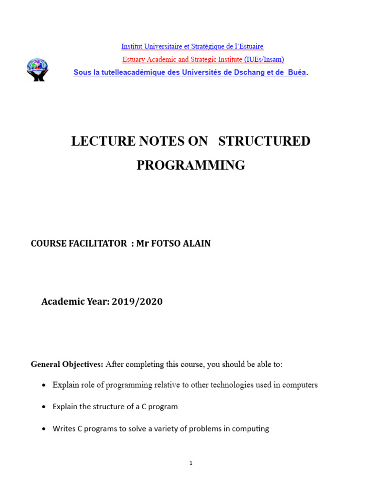 Structured Programming | PDF | Programming Paradigms | Computer Programming Structured Programming | PDF | Programming Paradigms | Computer Programming