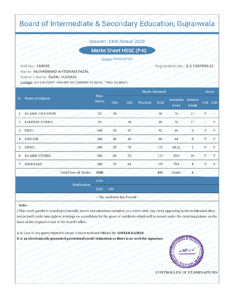 Resultcard | PDF