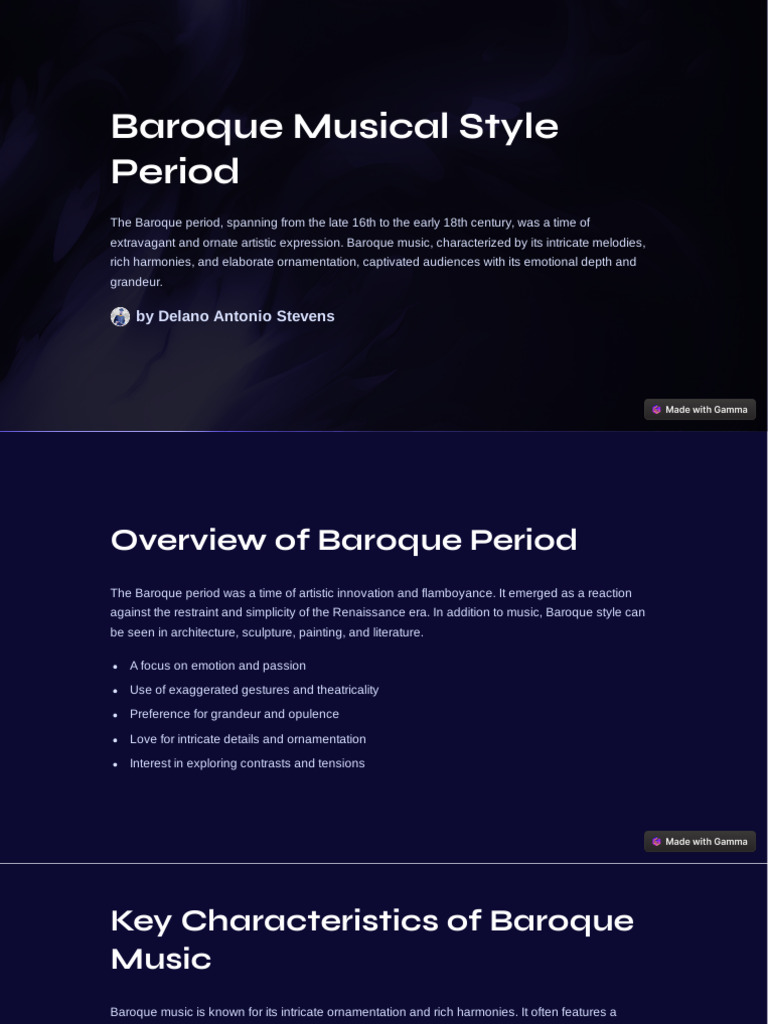 Baroque Musical Style Period | PDF | Baroque Music | Concerto