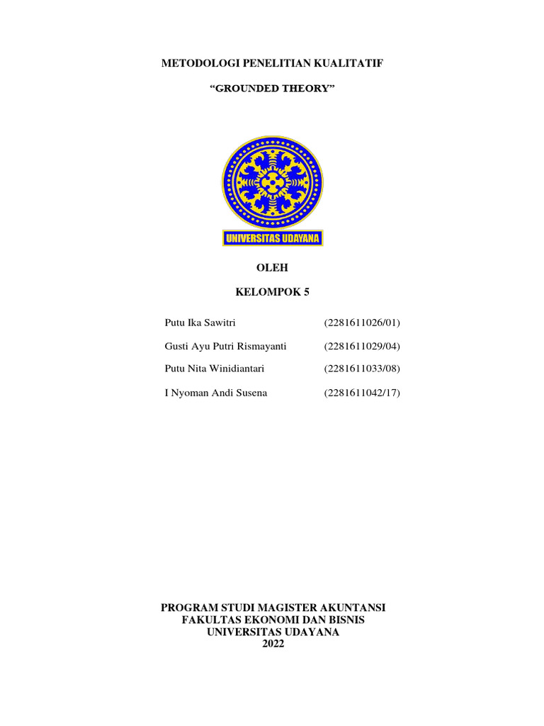 Metodologi Penelitian Grounded Theory | PDF