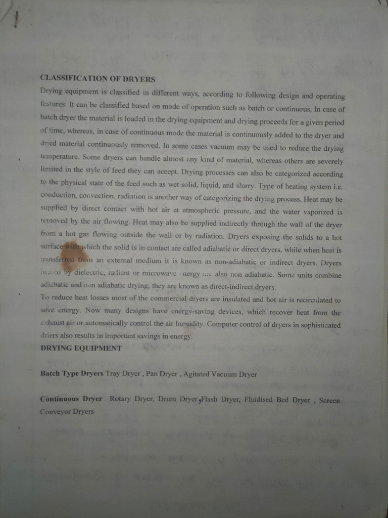 MT Drying Notes | PDF | Clothes Dryer | Transport Phenomena