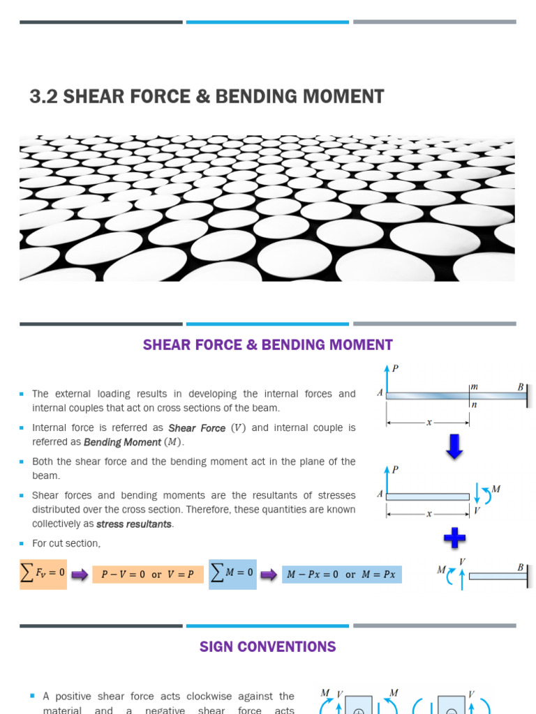 3.2 ShearForce BendingMoment | PDF | Bending | Beam (Structure)