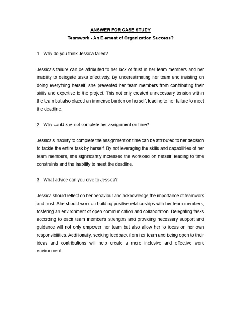 Case Study Submission Answer | PDF
