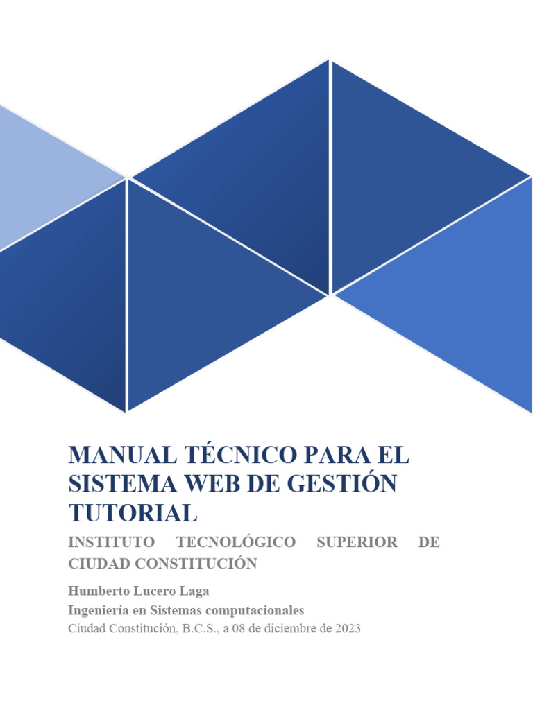 Manual Tecnico Gestor Tutorial | PDF | Tipo de datos | Php