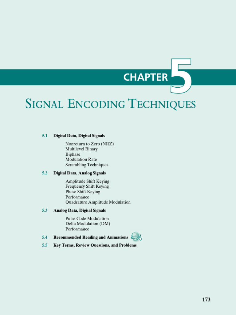 Data Encoding Pdf Modulation Digital Signal