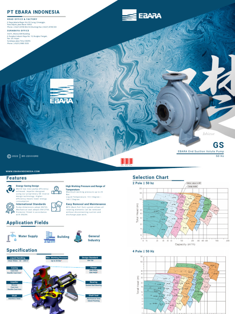 Ebara GS | PDF | Pump | Mechanical Engineering