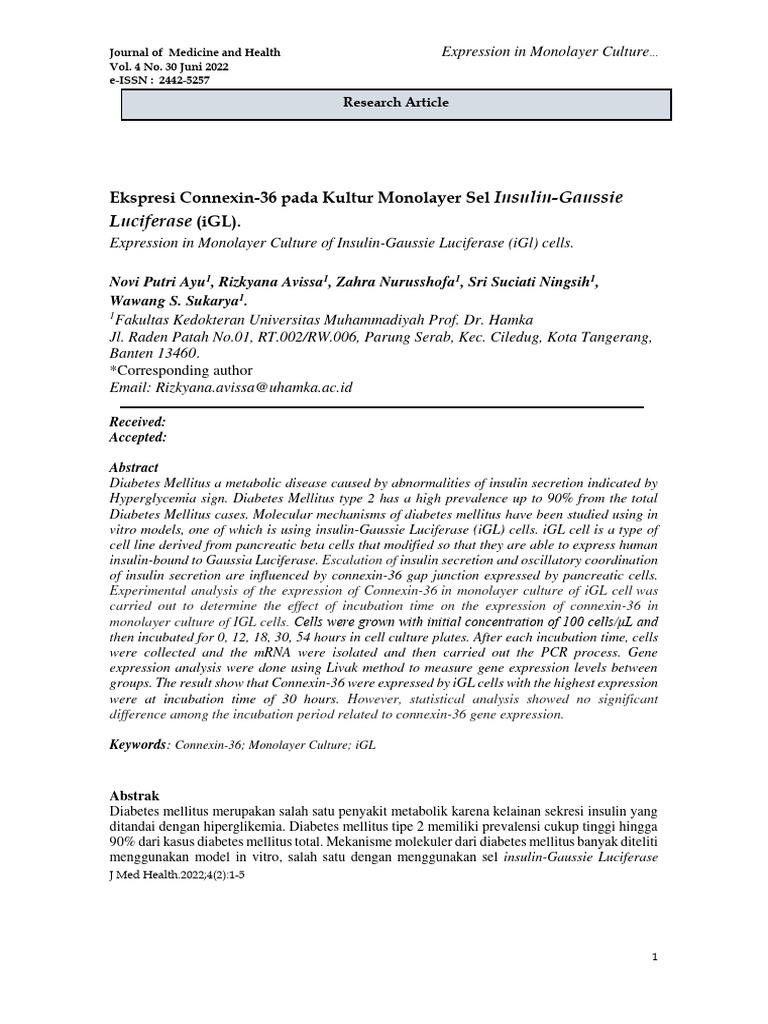 Artikel Novi Putri Ayu-1810015036.Docx Upload | PDF | Gene Expression ...