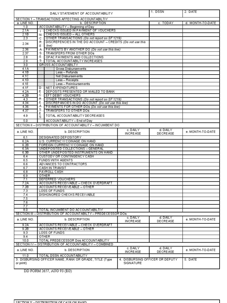 DD Form 2657 Blank | PDF | Cheque | Payments