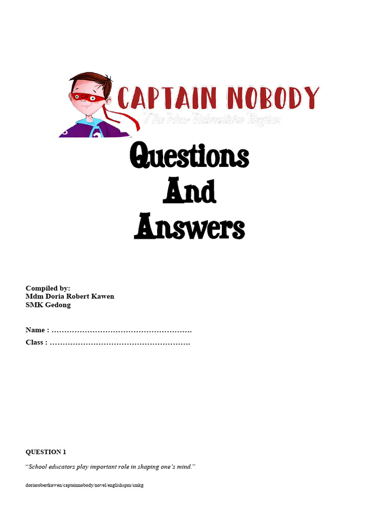 Captain Nobody Answers Sample | PDF