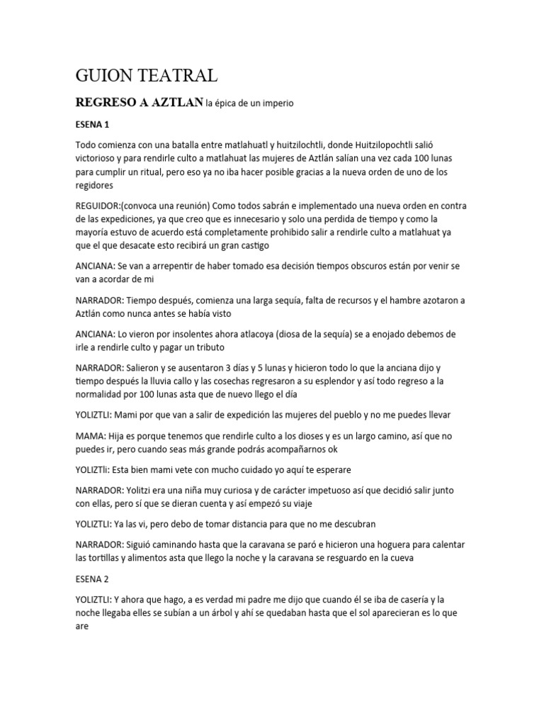 GUION TEATRAL | PDF