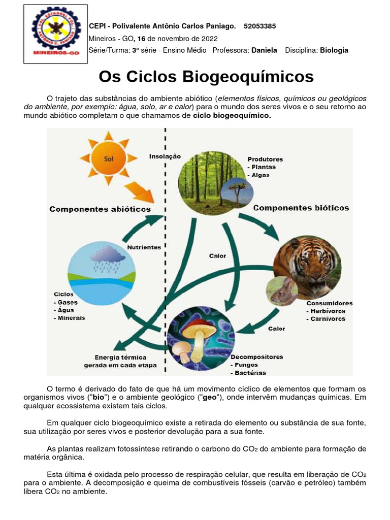 Bioacumulação e Magnificação Trófica | PDF | Dióxido de carbono ...