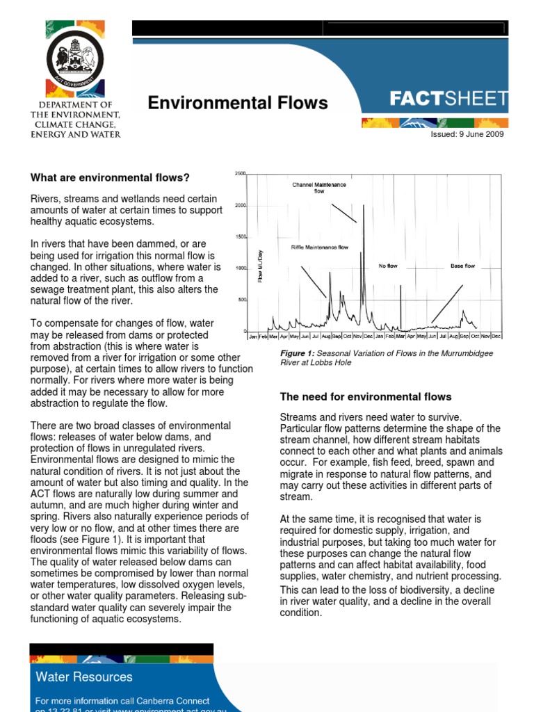 Environmental Flows Fact | PDF | Water Resources | Aquatic Ecosystem
