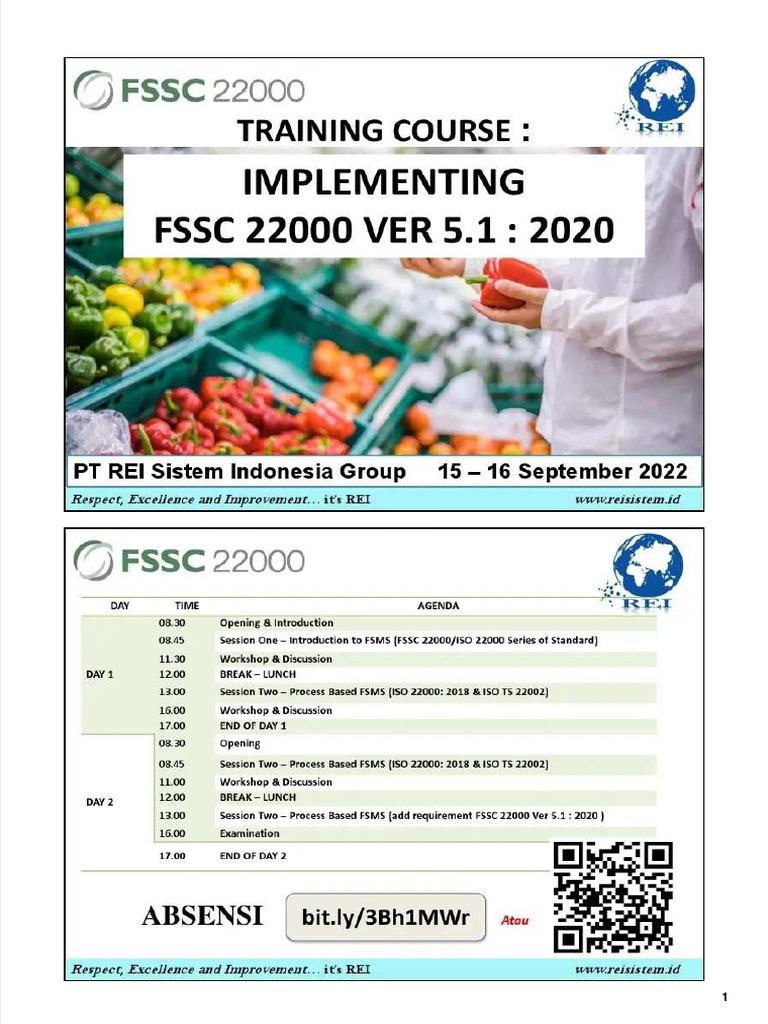 FSSC 22000 Version 5.1 Rei System | PDF