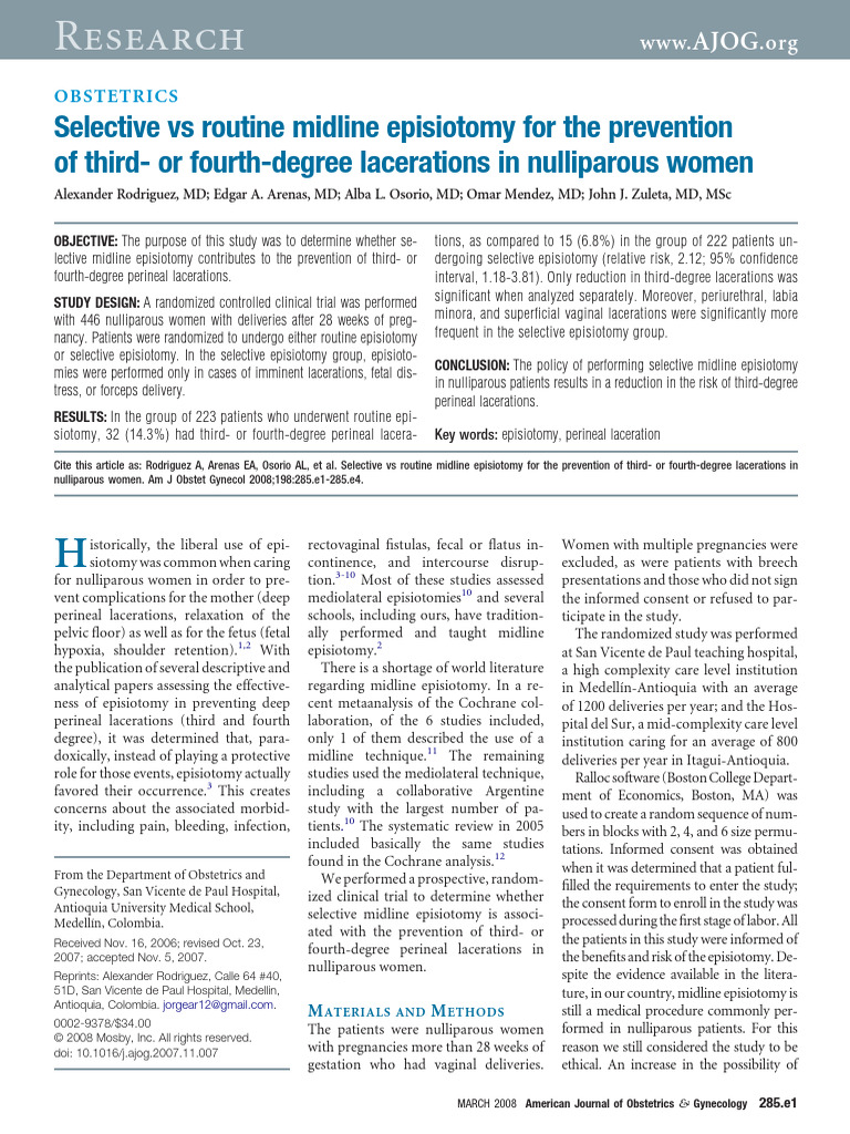 selective-vs-routine-midline-episiotomy-for-the-pr-pdf-childbirth